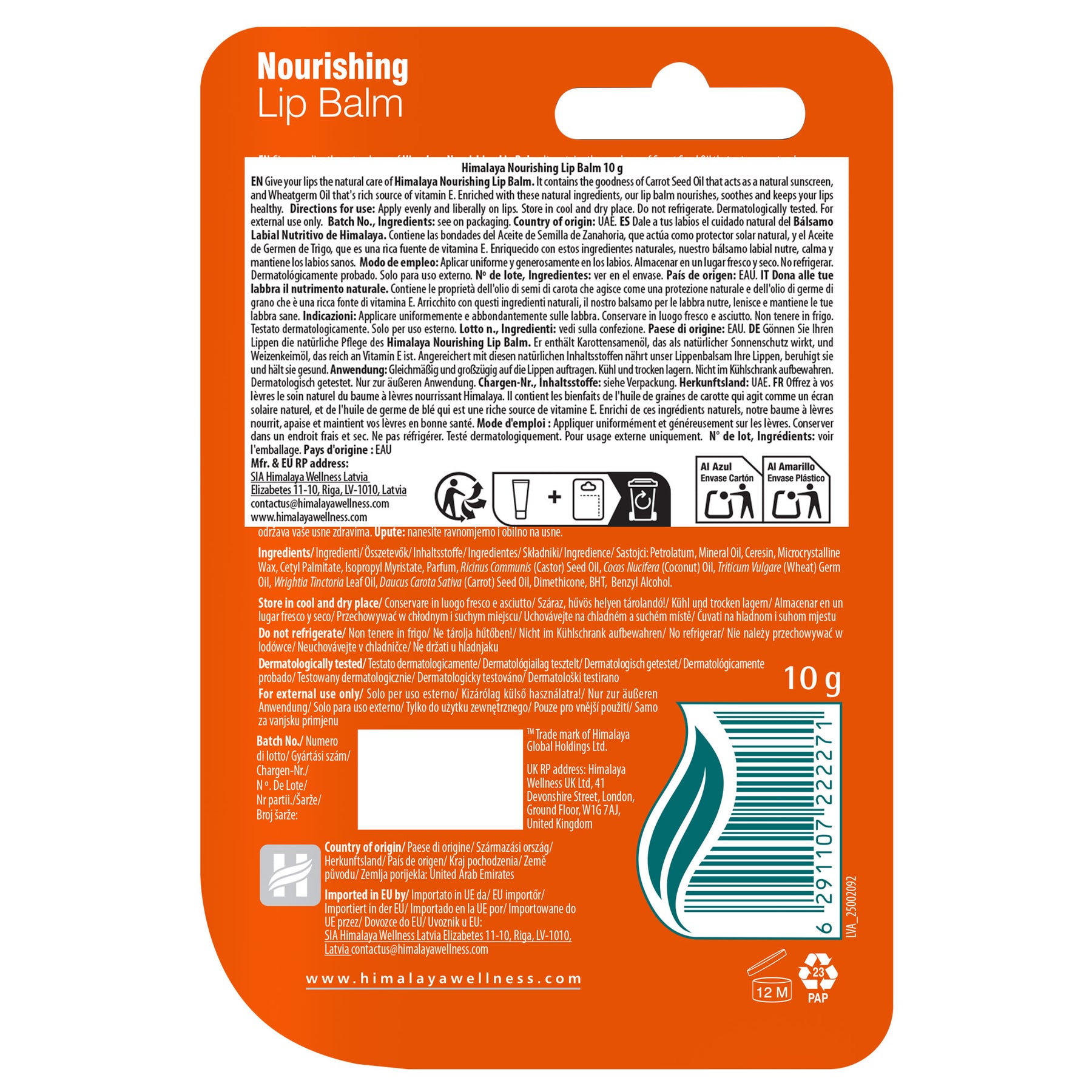 Himalaya Nourishing Lip Balm - 10g – Himalaya Wellness (UK)