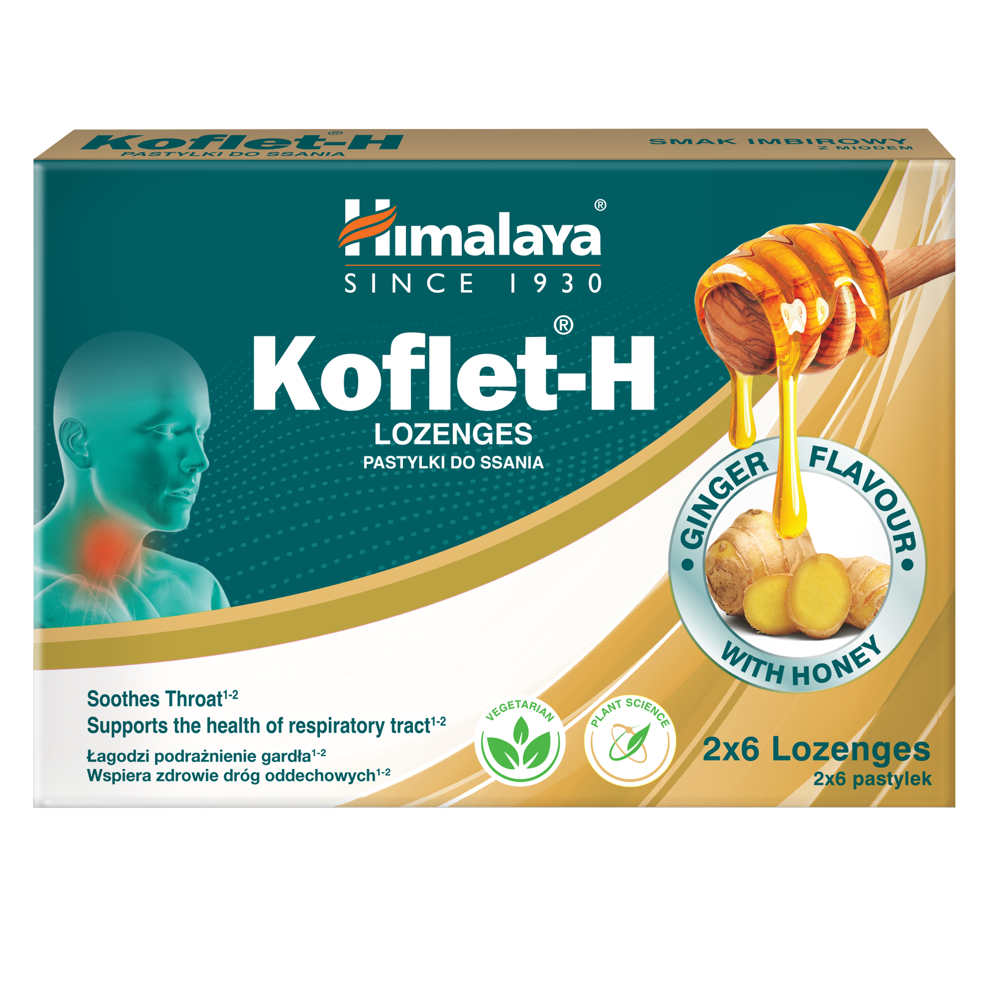 Buy Himalaya Koflet-H Ginger - Lozenges 2x6s - Reviews, Ingredients ...