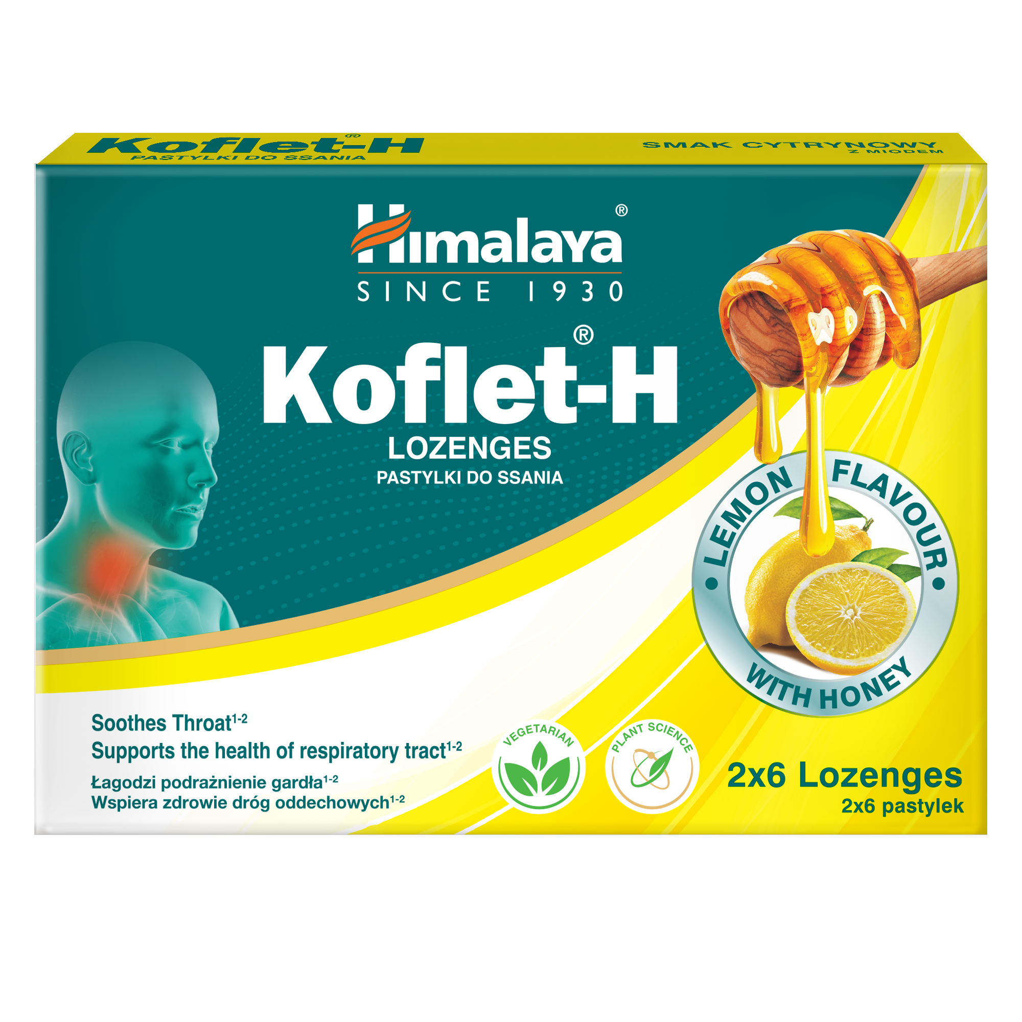 Himalaya Koflet-H Lemon - Lozenges 2x6s - For Respiratory Health ...